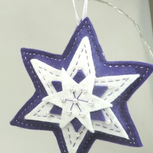 Large Felt Stars With Hand Stitched and Simulated Pearl Details ...