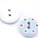 5 X Spotty Dotty Wooden Buttons, 15mm Round Button, Crafts, Sewing ...