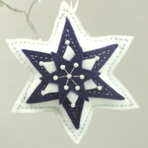 Large Felt Stars With Hand Stitched and Simulated Pearl Details ...