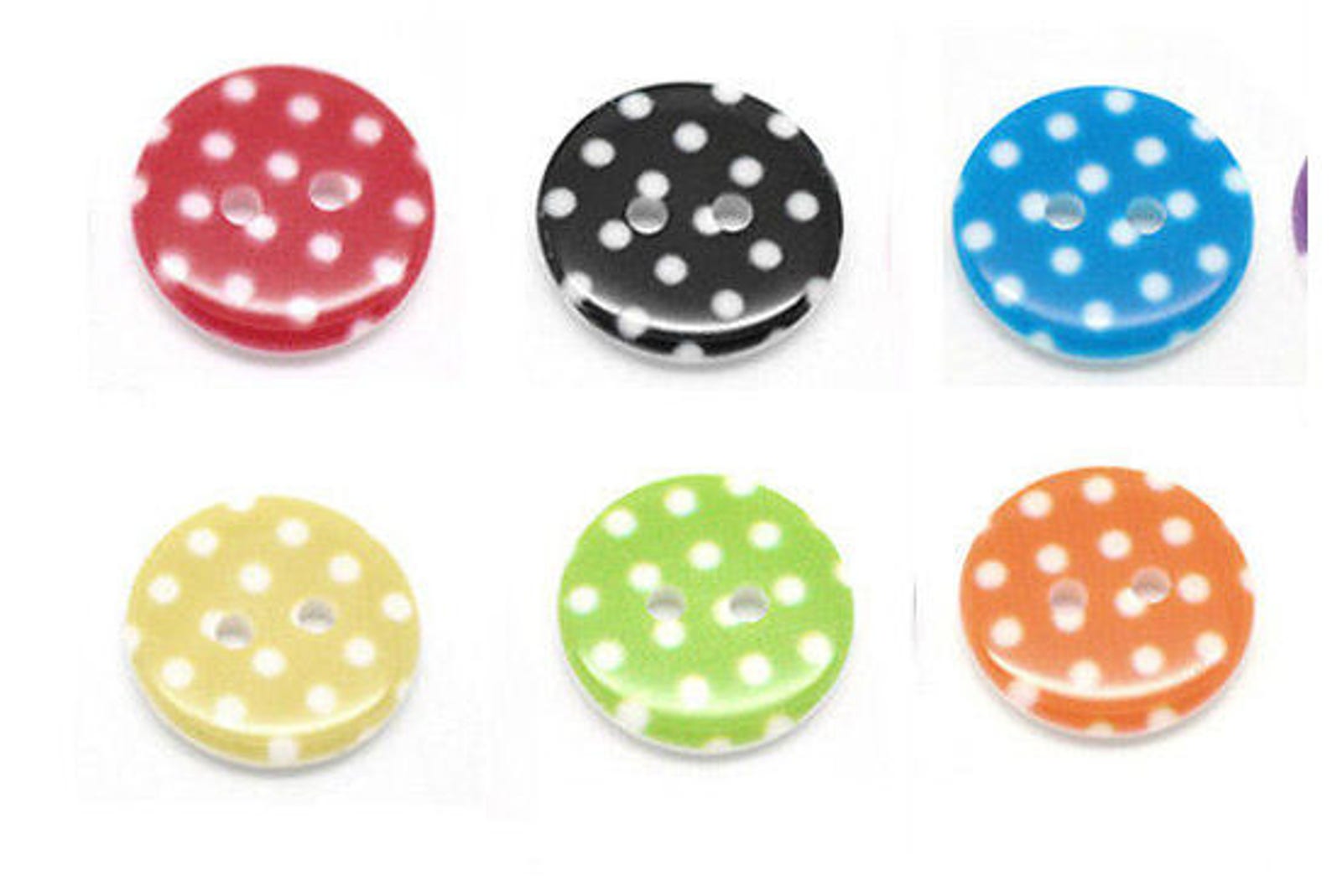 18mm Spot Acrylic Buttons Set of 5 Various Colours Sewing | Etsy