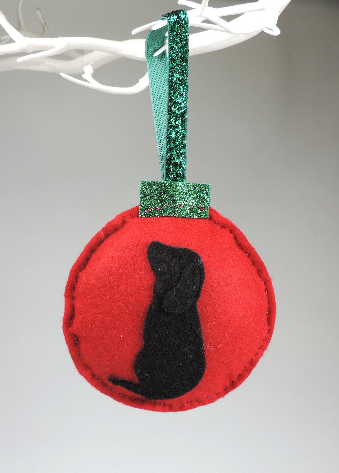 Labrador Bauble Felt Decoration, Black Dog, Labrador Decoration ...