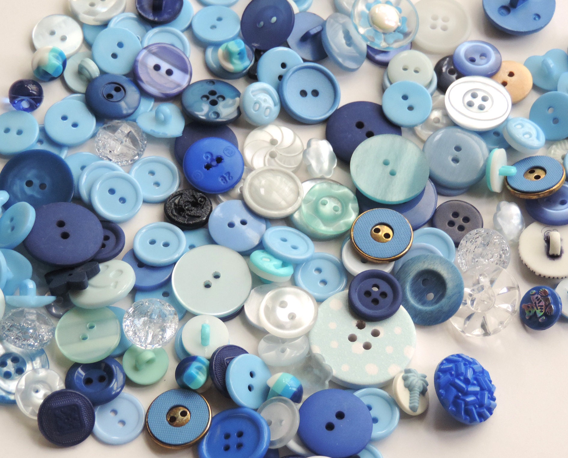 100g X Mixed Button Selection Round/plain/patterned for Crafts - Etsy