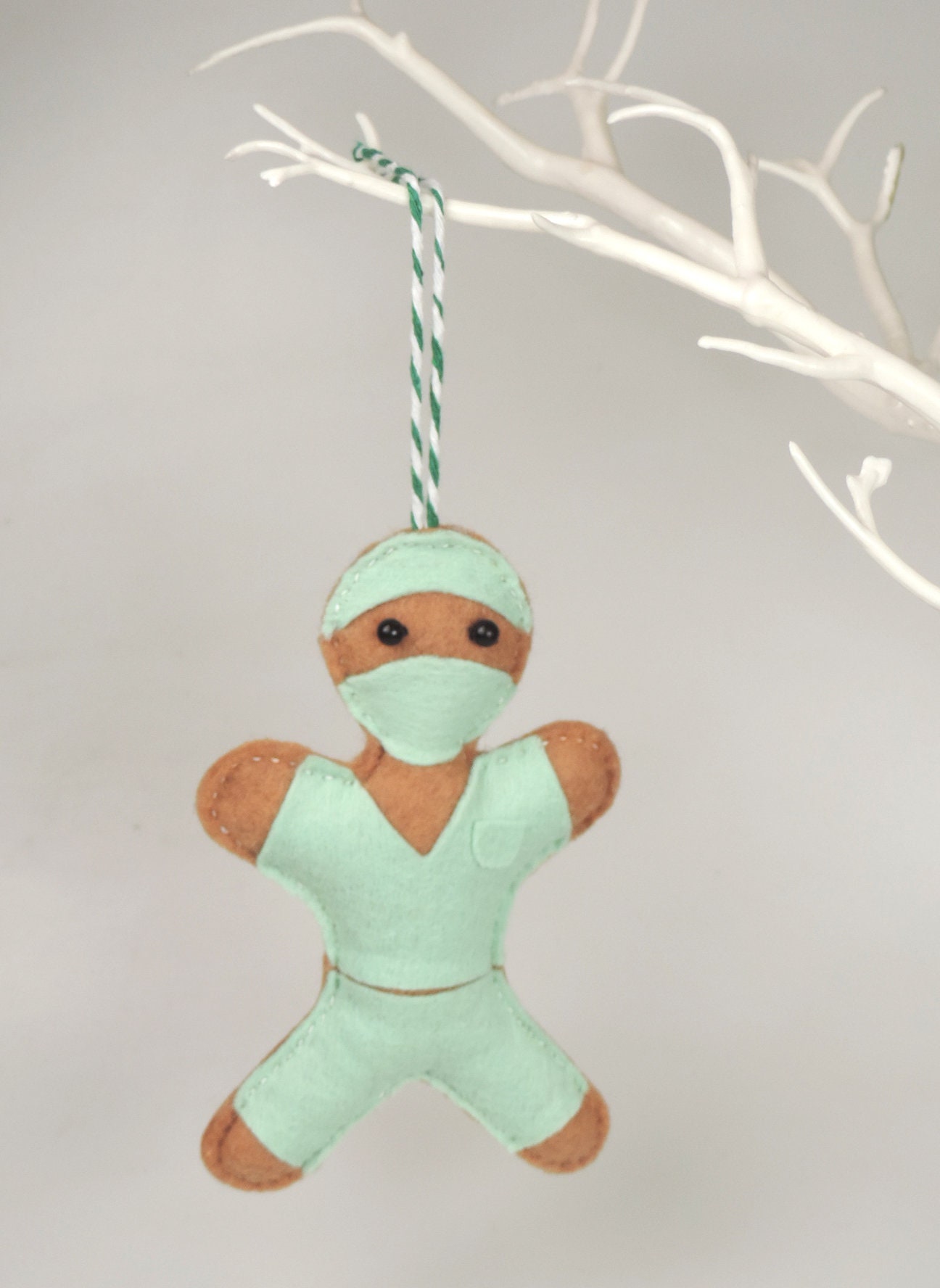 Doctors Nurses Theatre Staff Felt Gingerbread Man Handmade - Etsy UK