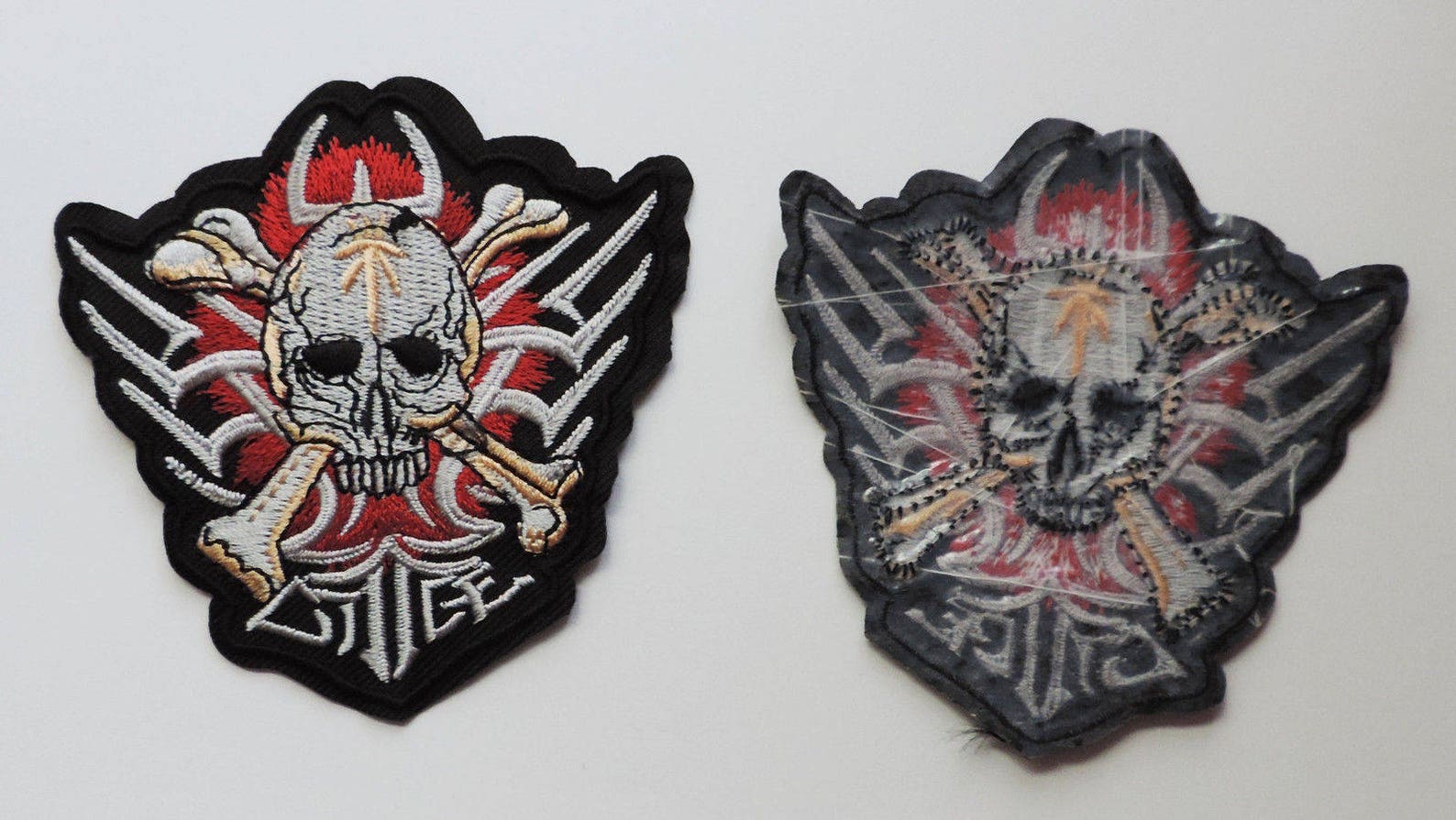 Skull and Cross Bones Sew on Patch Rock Chic Biker Metal - Etsy