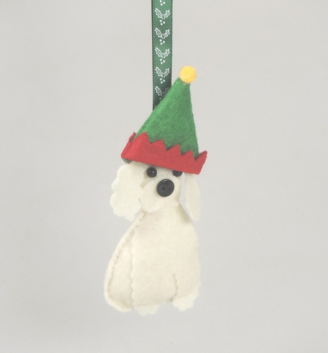 Felt American Cocker Spaniel Dog, Handmade Felt Twig Tree Decoration ...