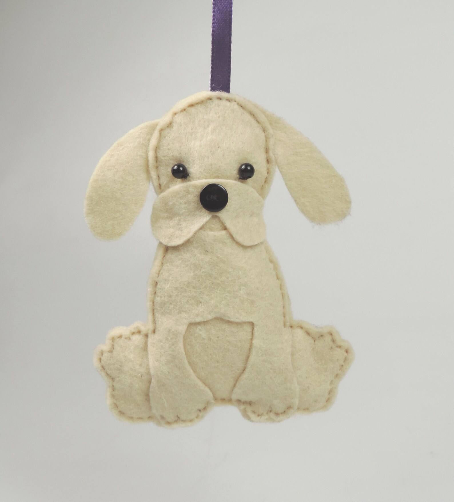 Golden Labrador Puppy dog Handmade Felt Puppy Twig Tree | Etsy