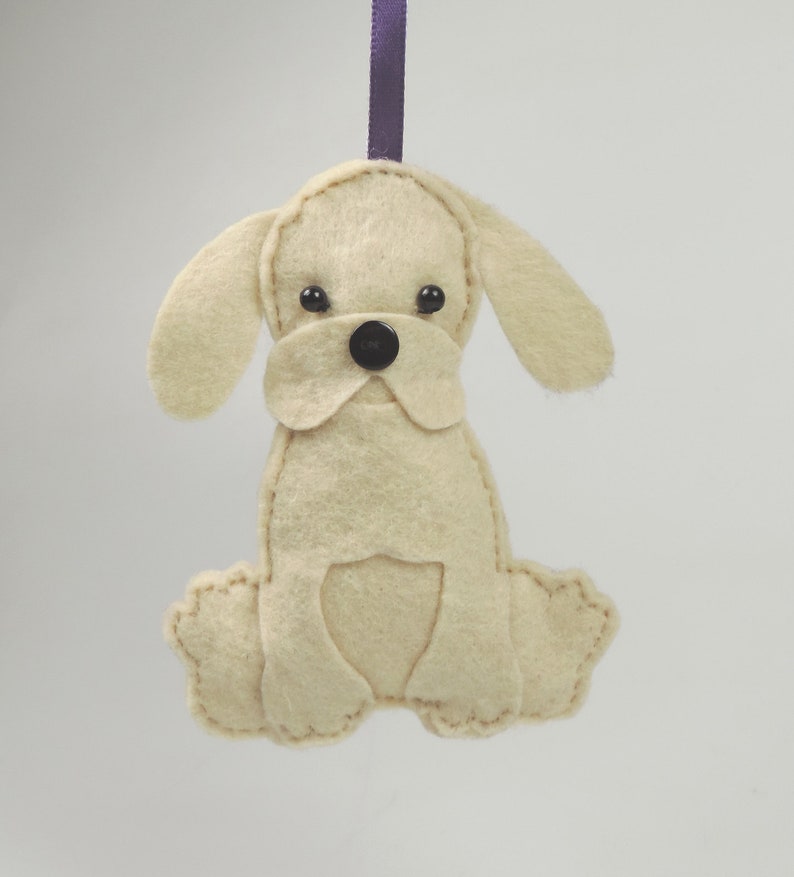 Golden Labrador Puppy Dog Handmade Felt Puppy Twig Tree | Etsy