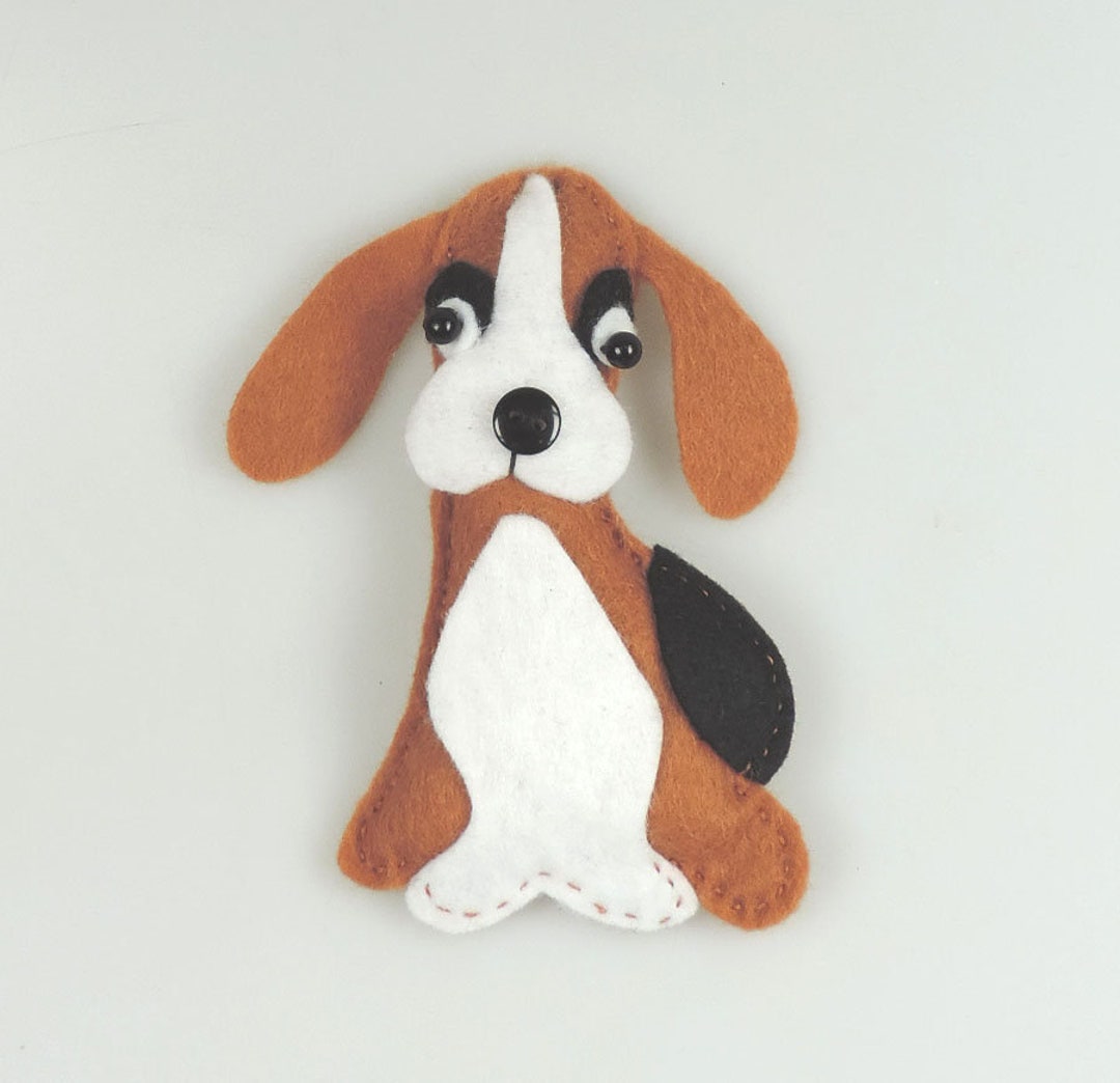 Magnet Felt Basset Hound Dog, Handmade Magnet Decoration, Dog Lovers ...