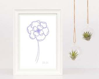 Single Flower Art | Etsy