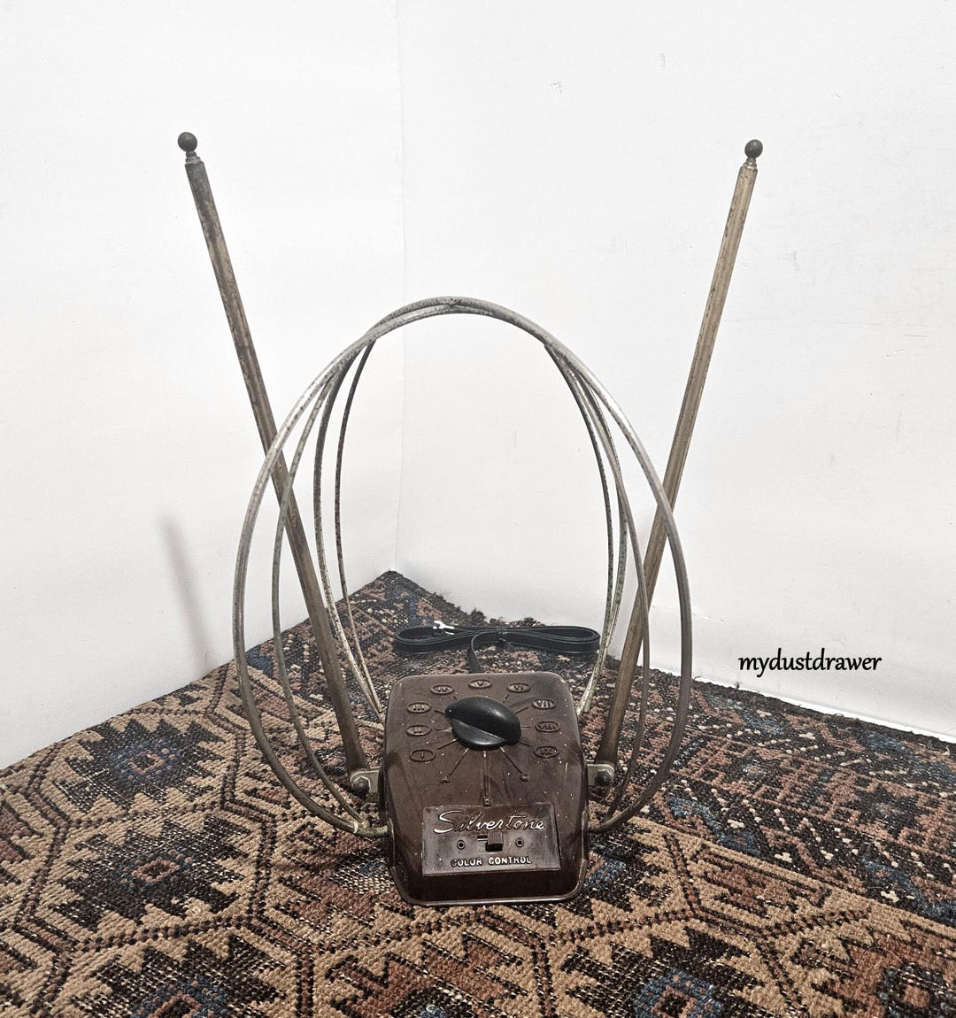 Vintage 1950s Bakelite TV Rabbit Ears Antenna ~ Silvertone ~ VHF & UHF ...