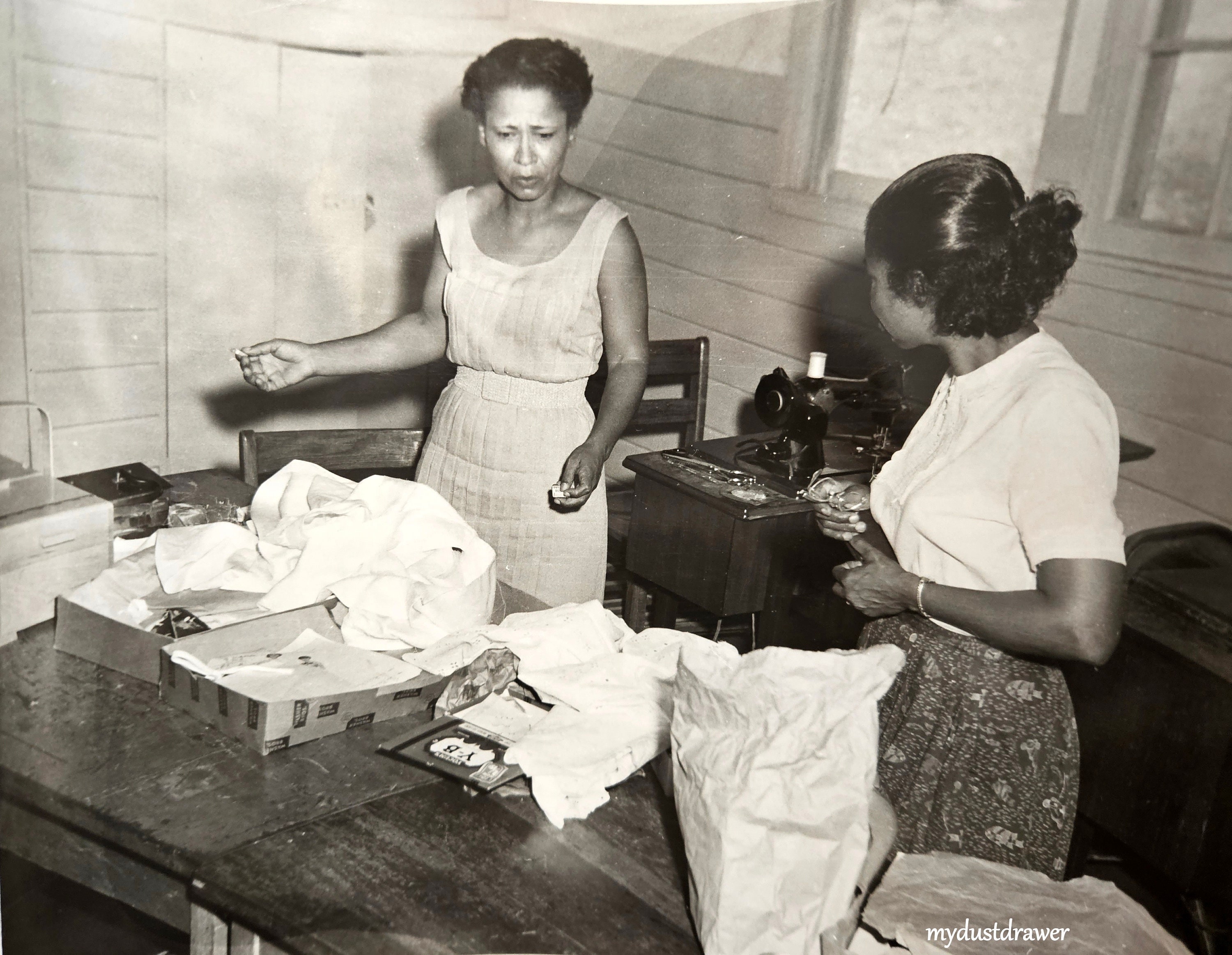 Rare Vintage 1950s African American Ladies Doing Upholstery Sewing ...