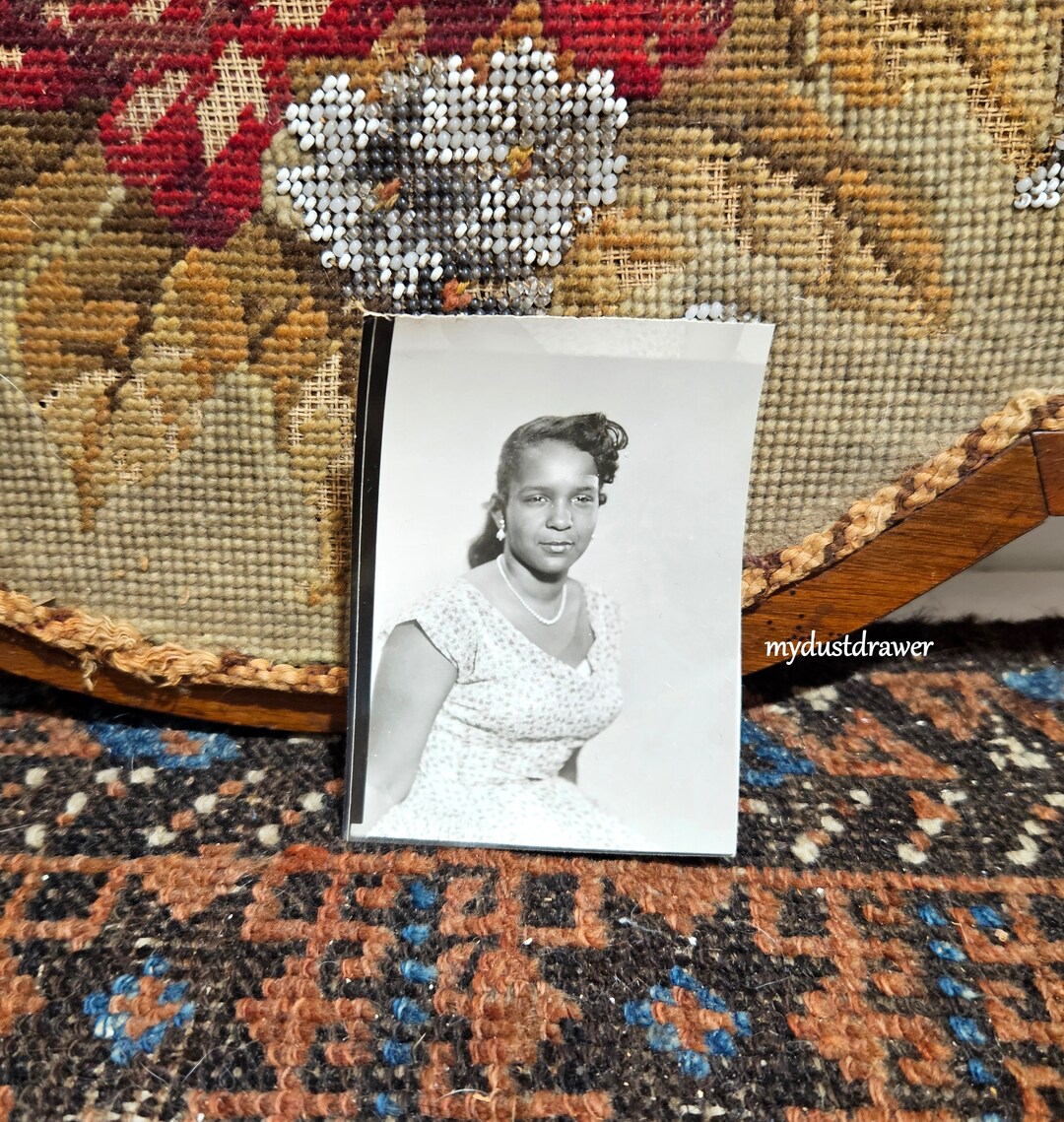 Vintage 1960s African American Girl Lady in Pearls Photograph by Calvin ...