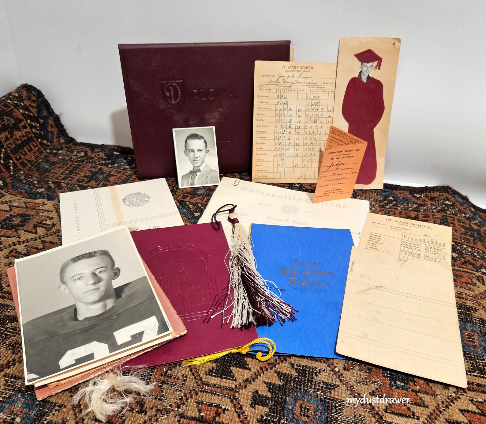 Vintage 1950s Gainsville Texas Graduation Ephemera LOT Including ...