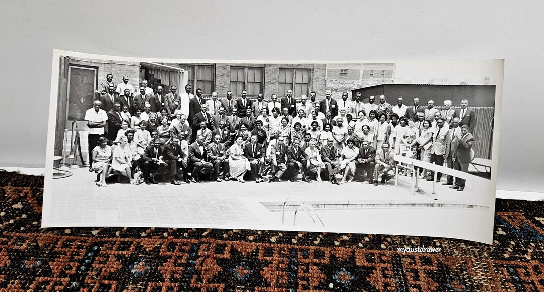 Rare Vintage African American Large Group by Pool by Famous ...