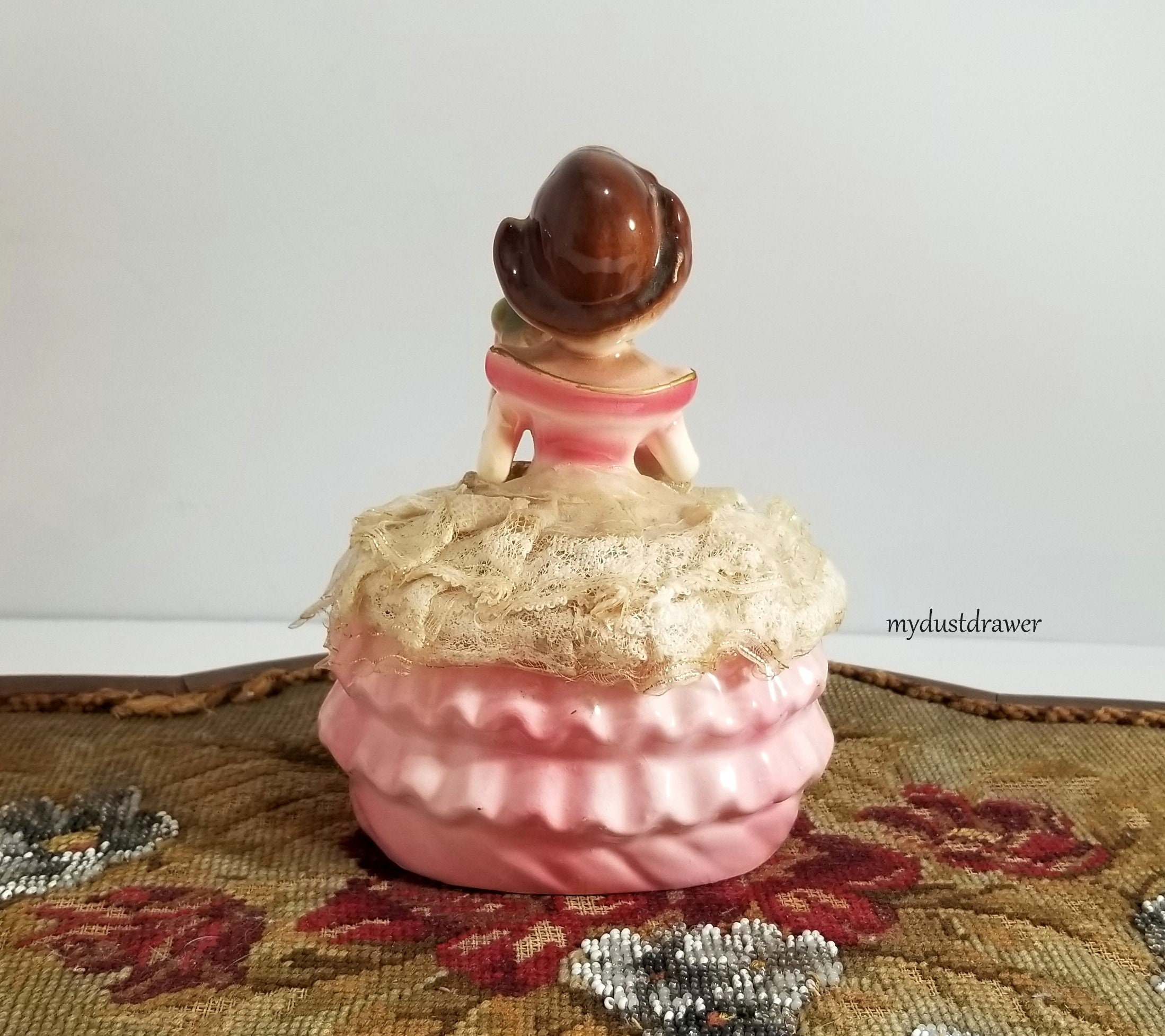 Vintage Vcagco Japan Pink LADY Dresser Vanity Powder JAR - Etsy