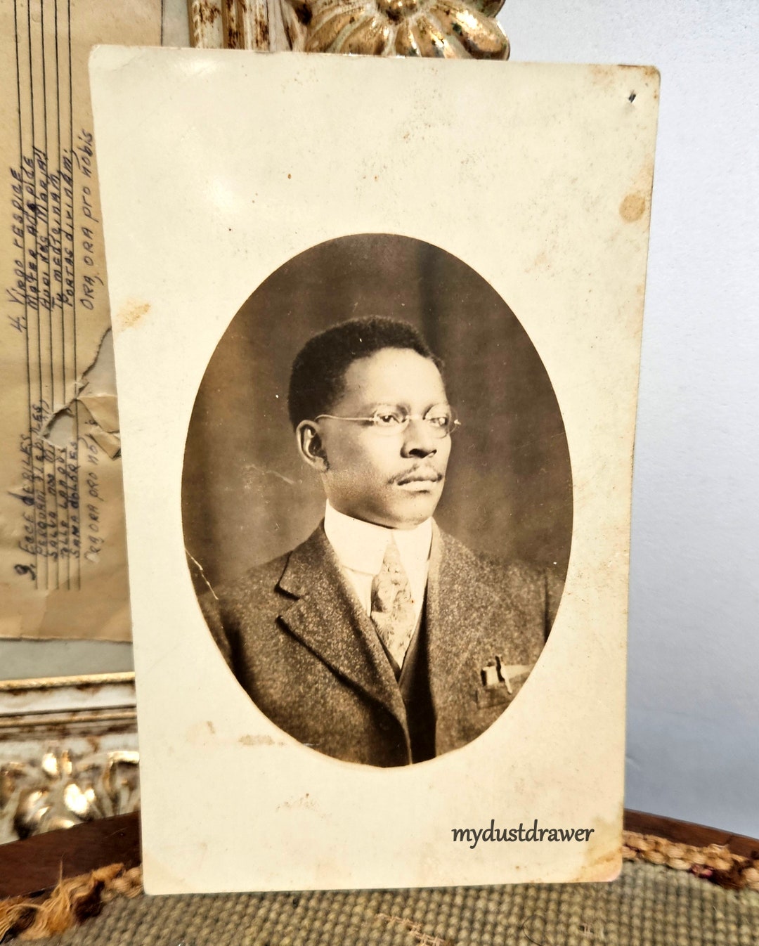 Antique Edwardian AFRICAN AMERICAN Man Portrait Photo Photograph ...