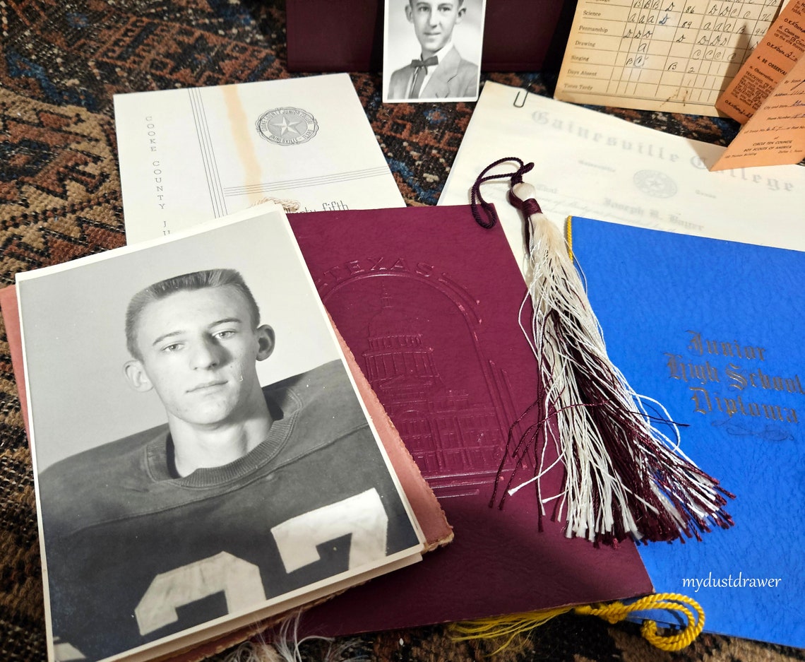 Vintage 1950s Gainsville Texas Graduation Ephemera LOT Including ...
