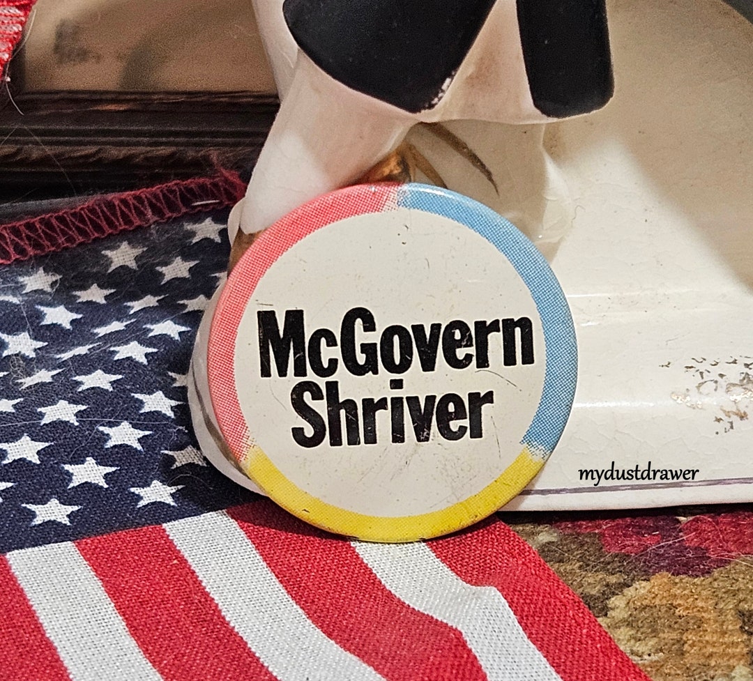 1972 mcgovern Shriver George Mcgovern & Sargent Shriver Metal ...