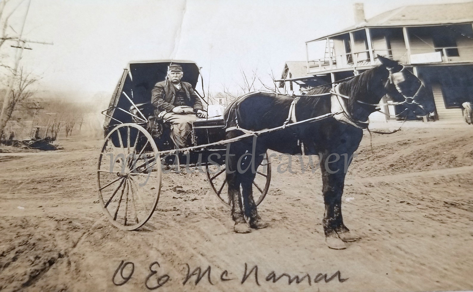 Very Rare Early Century 1900s REAL POSTCARD of MAILMAN Ollie E. Mcnamar ...