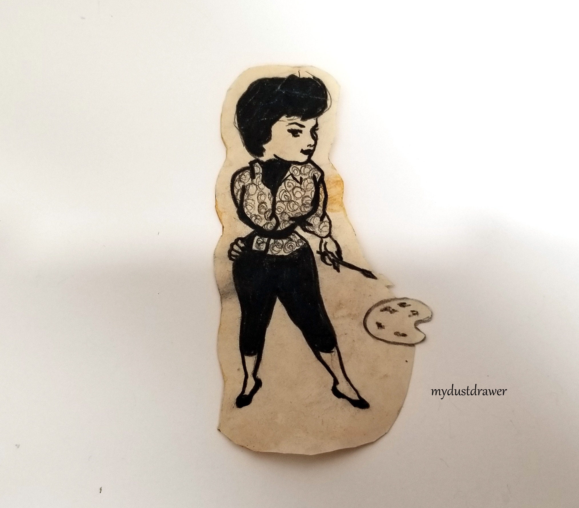 Vintage Retro BEATNIK Pencil Ink ART DRAWINGS Originals Saved - Etsy