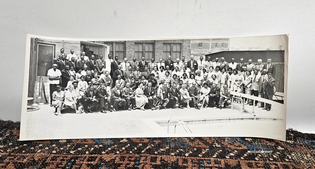 Rare Vintage African American Large Group by Pool by Famous ...