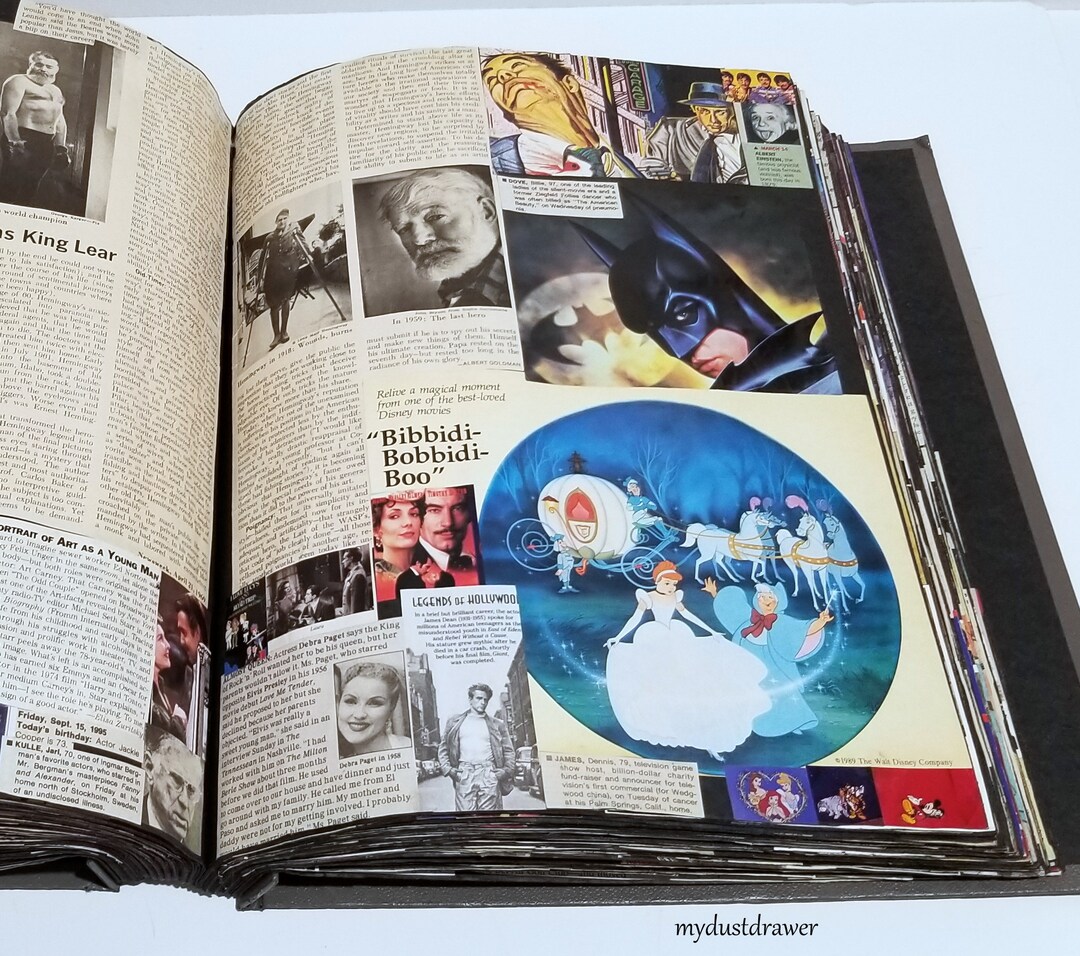 Vintage 1980s Huge SCRAPBOOK Filled Photos & Articles About Movie Stars ...