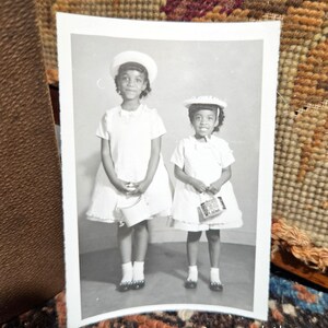 Vintage 1960s African American Sisters With Purse & Hat Ready for ...