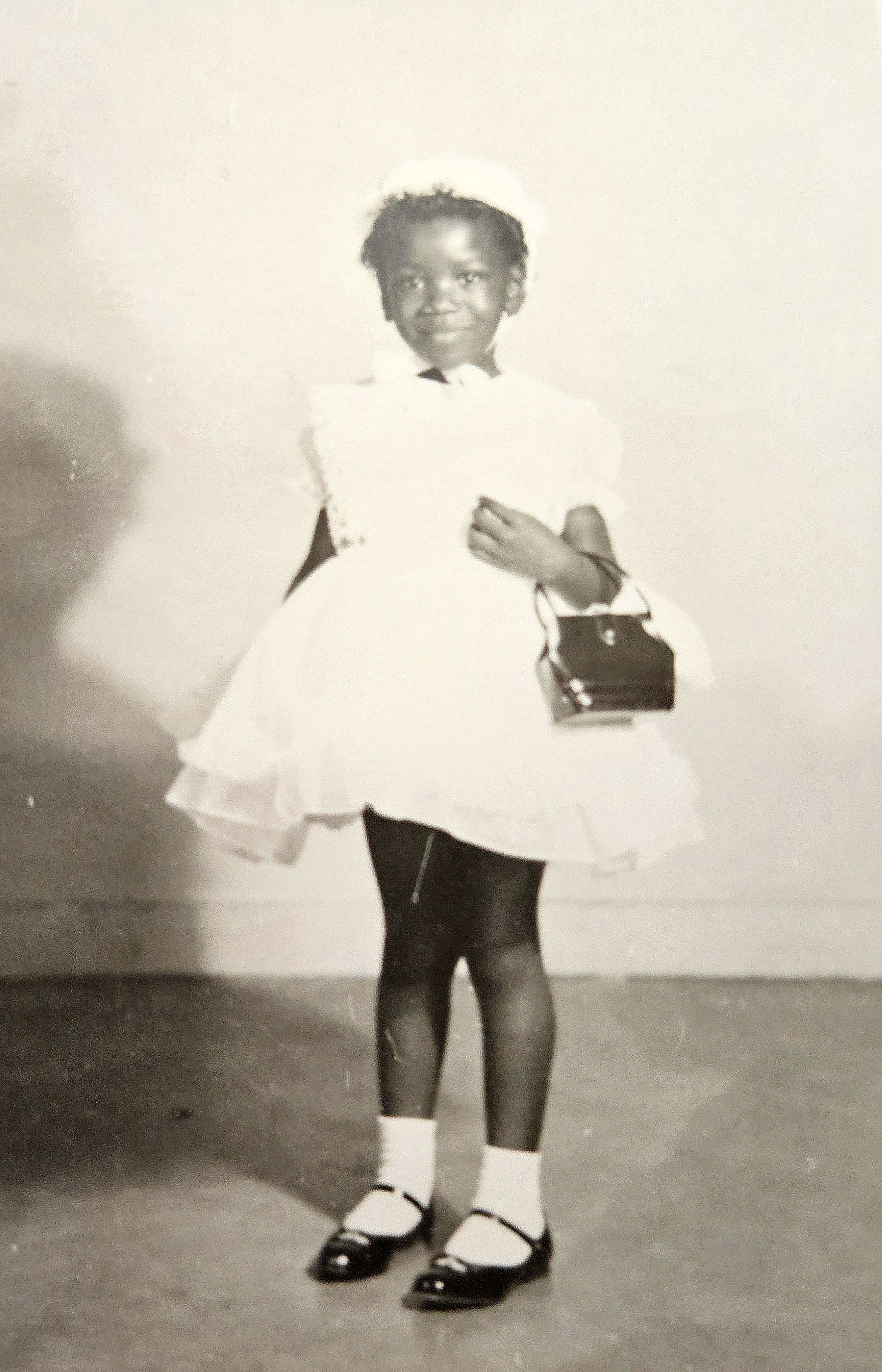 Vintage 1950s African American Little Girl With Purse Easter Photograph ...