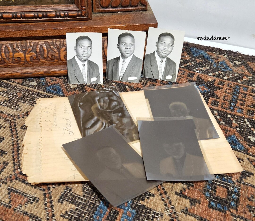 Vintage Wallet Lot 1957 African American Man Fred Forbes Portrait ...