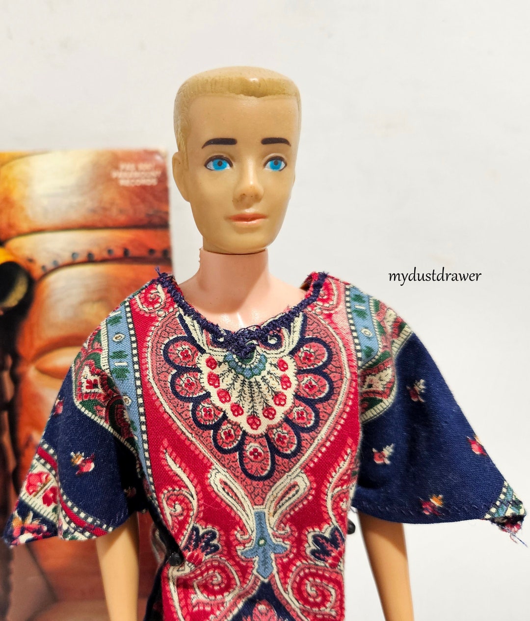 Vintage KEN Barbie Doll Blonde Hair Straight Legs Mommie Made Dashik ...