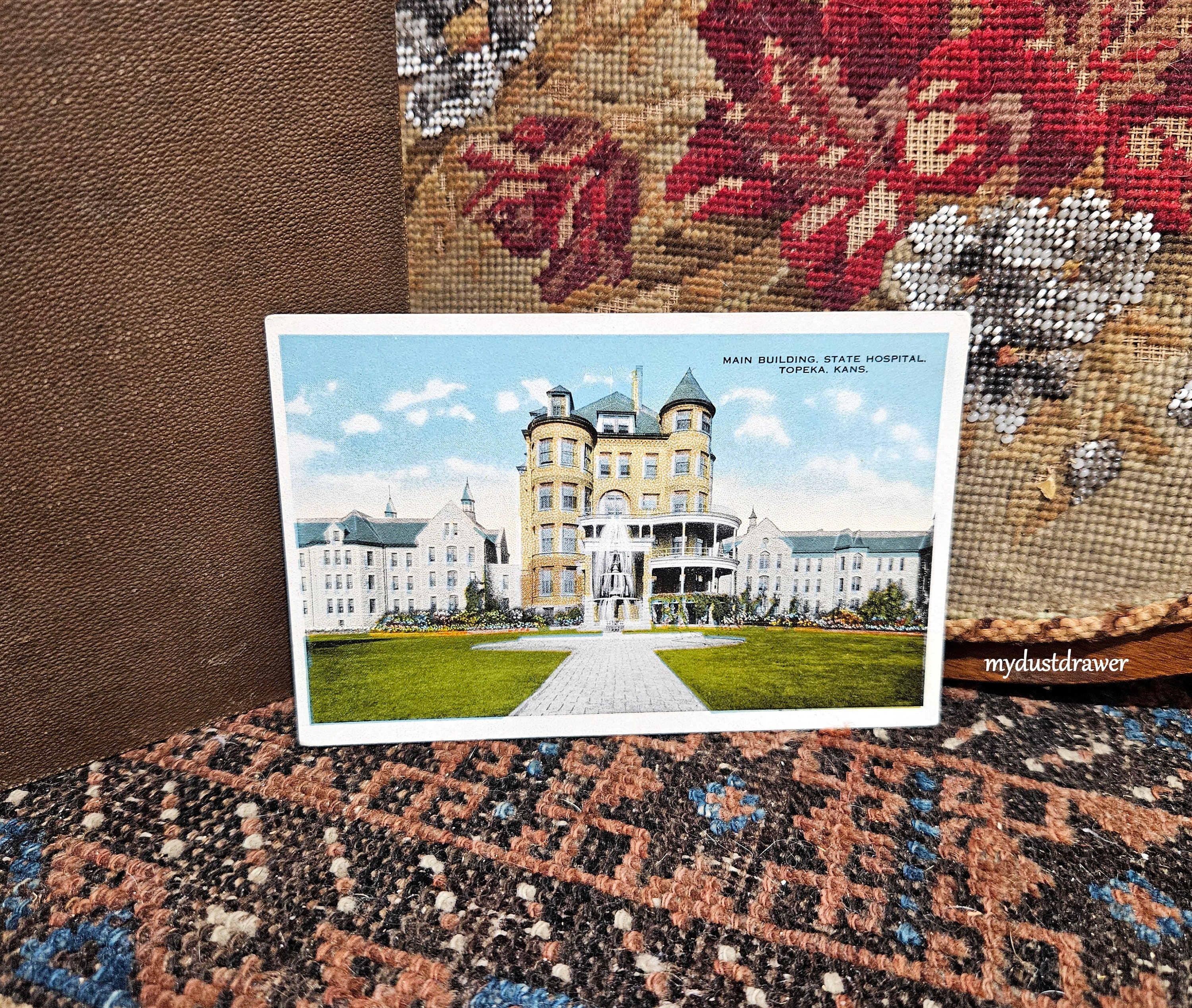 Vintage Color Postcard State Hospital Topeka Kansas Main Building for ...