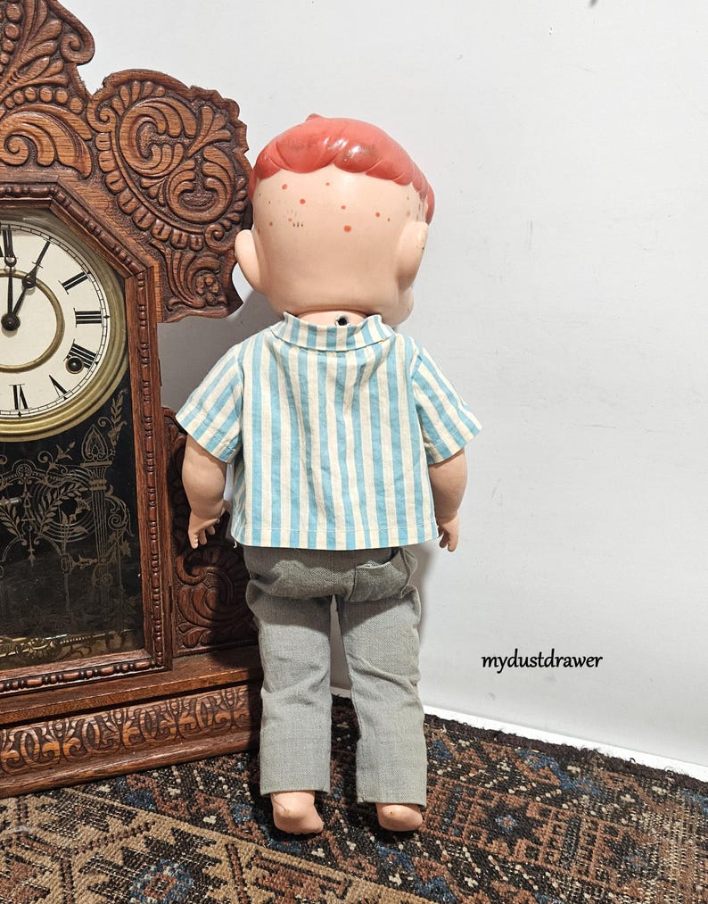Vintage 1954 Retro LITTLE MAX 17" Doll With Squeaker From Joe Palooka ...