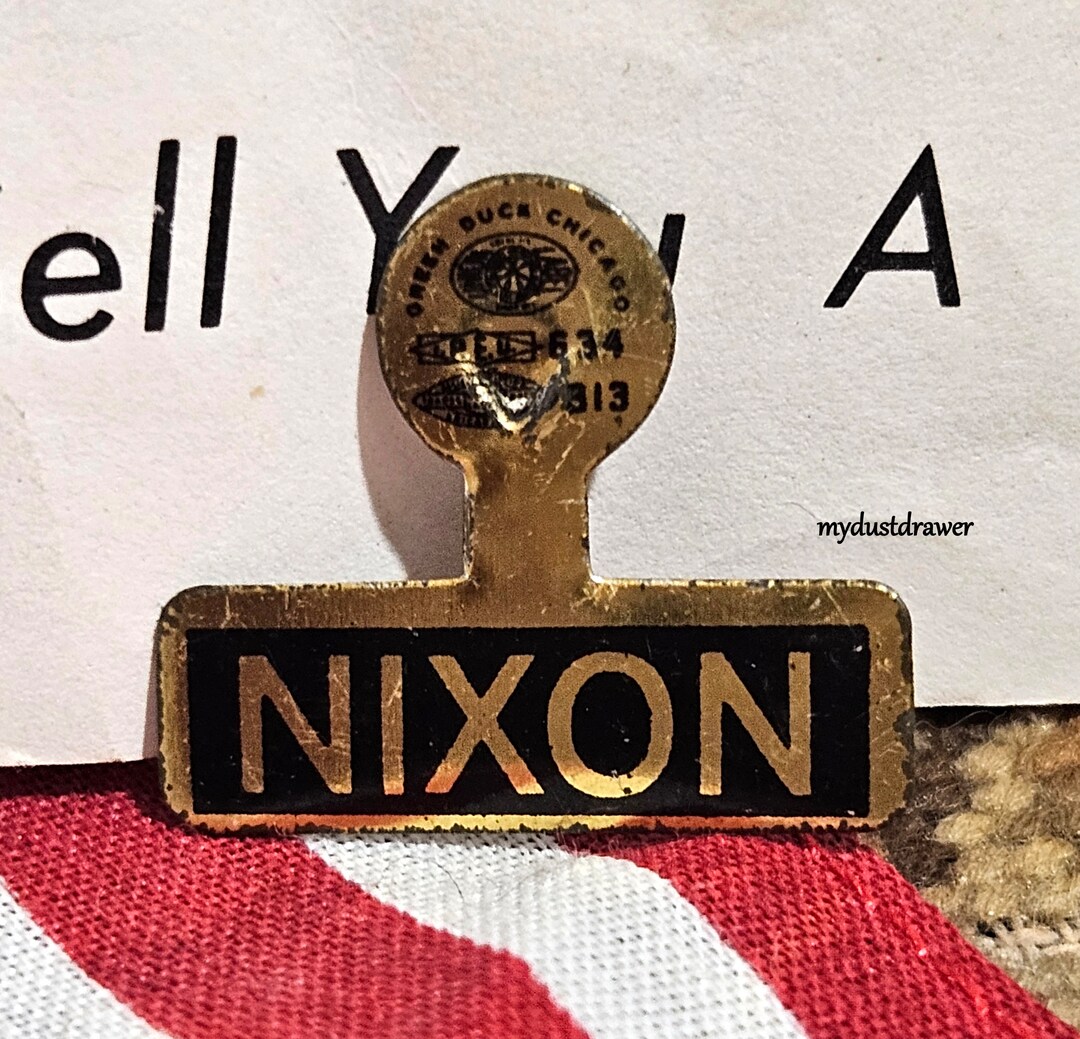 1968 "nixon" Richard M. Nixon Metal Presidental Election Lapel Clip Pin ...