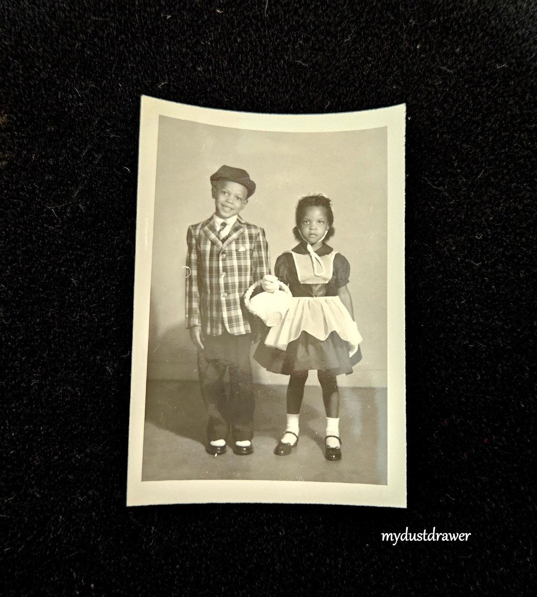 Vintage 1950s African American Children Easter Photograph by Calvin ...