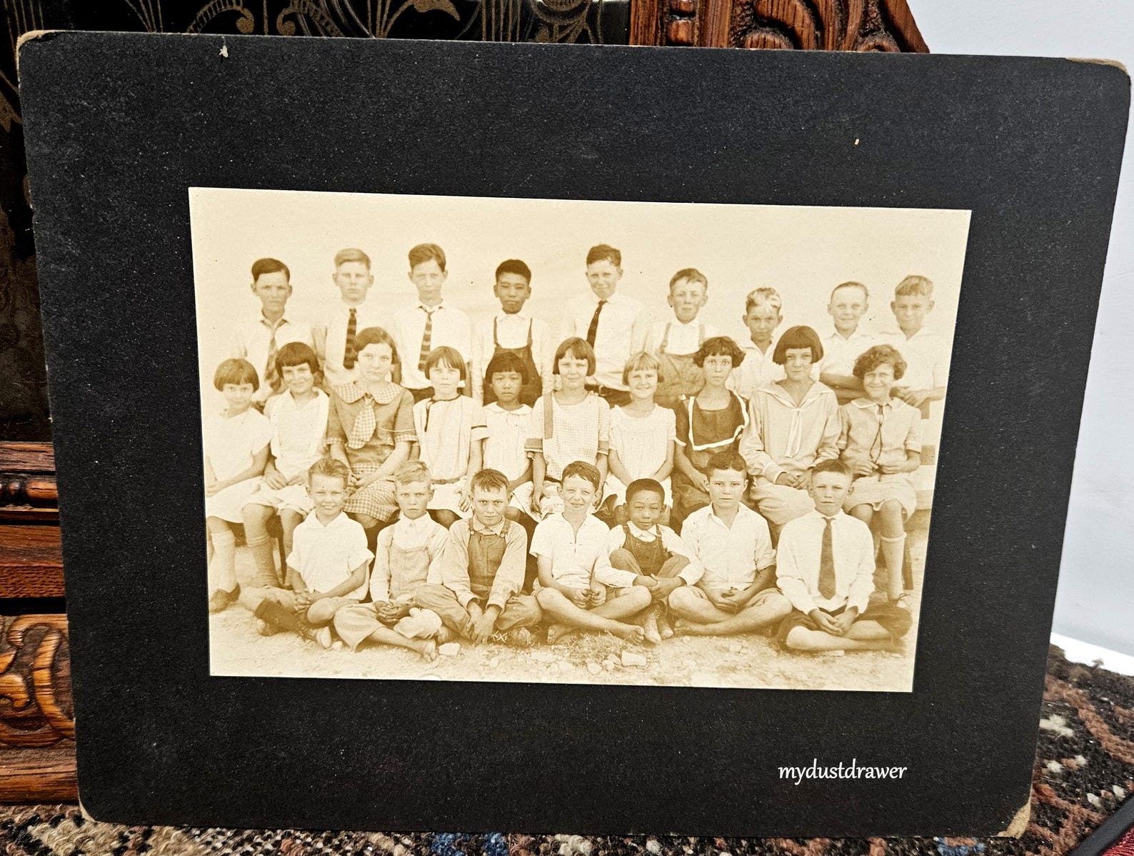 Very Rare Antique 1920s Children School Class Photograph Cabinet Photo ...