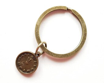 Clock keychain | Etsy