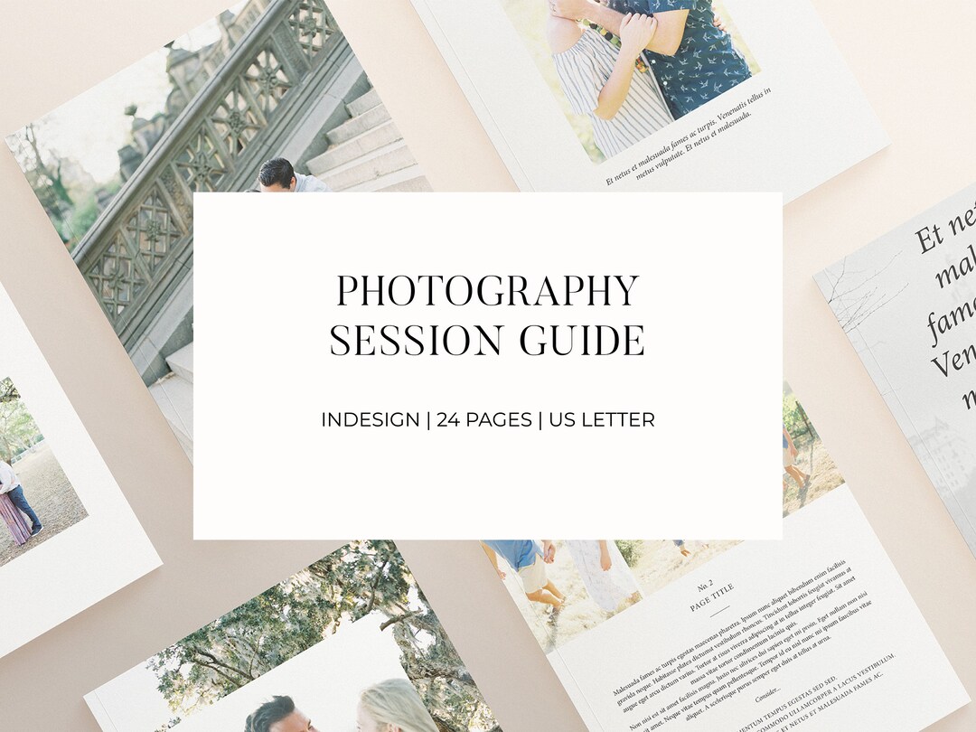 Photography Session Guide Template | Indesign Template for Photography ...