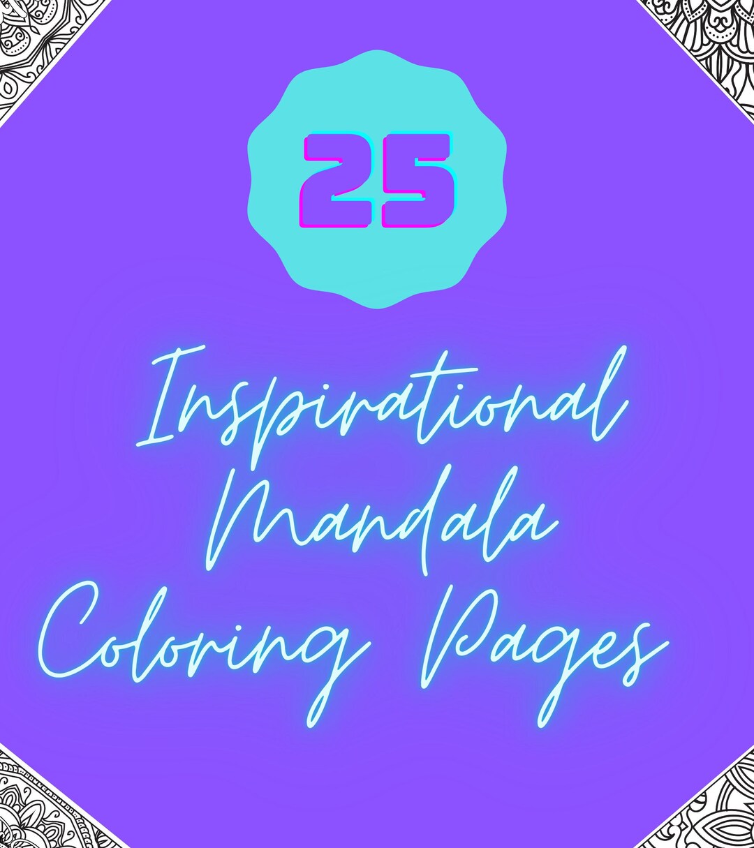 Mandala Coloring Pages | 25 Inspirational Quotes | Floral Theme - Etsy