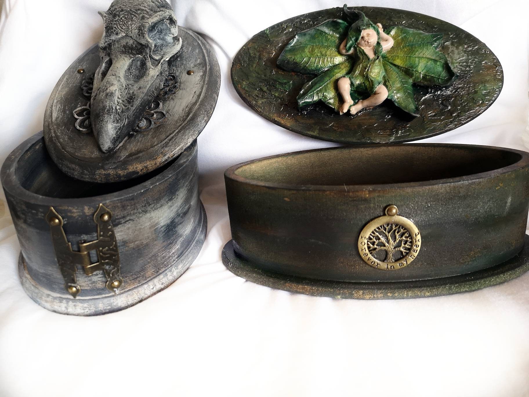 Raven Skull Trinket Box Odin Raven Viking Pagan Jewelry Box Medieval ...