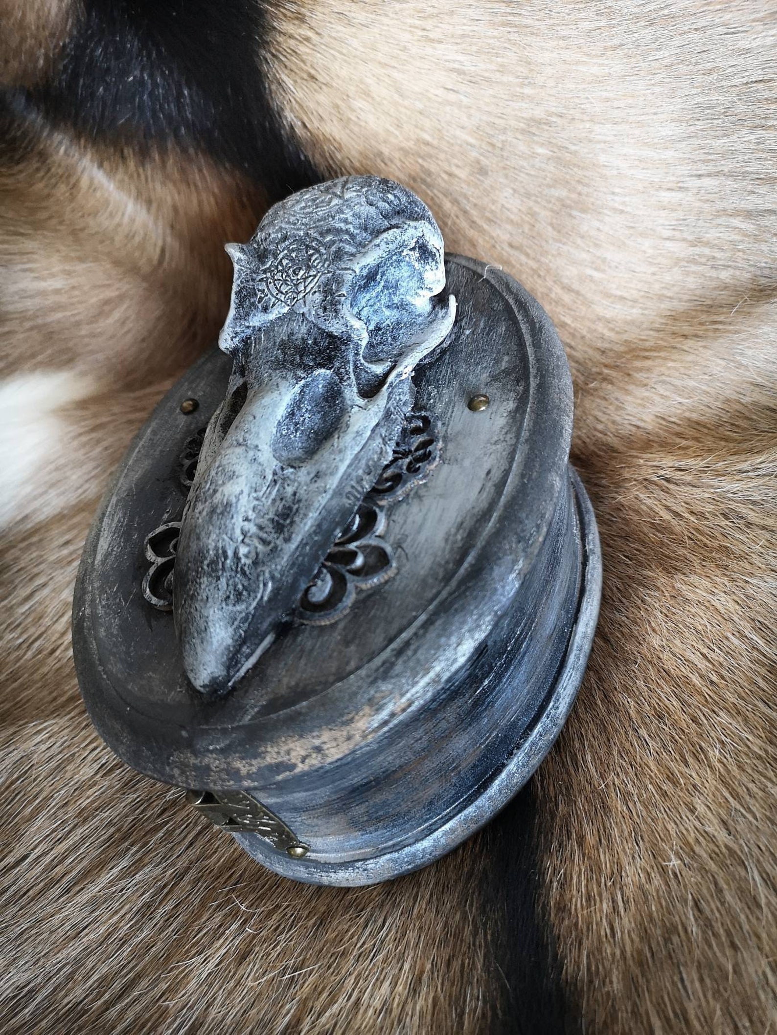 Raven Skull Trinket Box Odin Raven Viking Pagan Jewelry Box Medieval ...