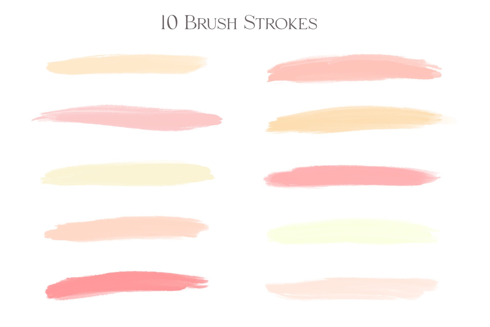 Pink Brush Stroke PNG, Yellow Brush, Orange Brush Stroke Clipart ...