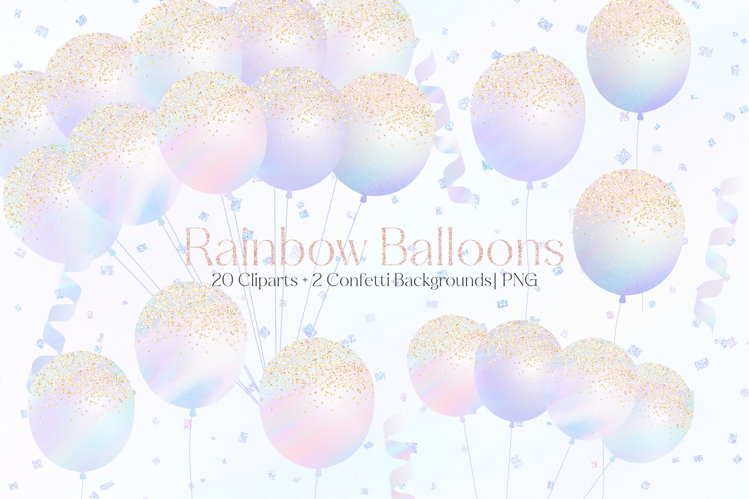 Birthday Balloon Clipart | Watercolor Balloons PNG for Party Invitation ...