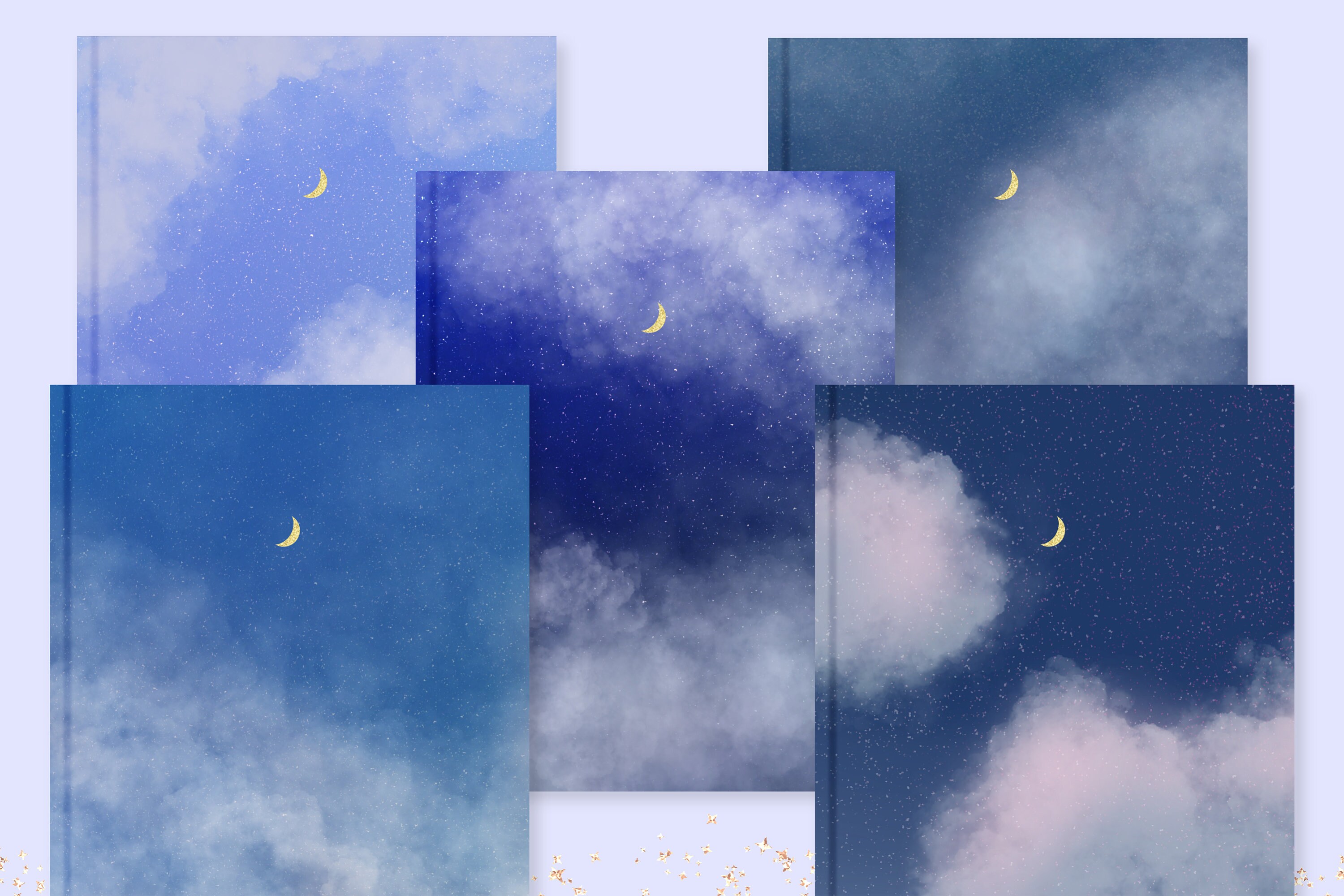 Aesthetic Minimalist Starry Night Sky Goodnotes 5 Digital Notebook ...