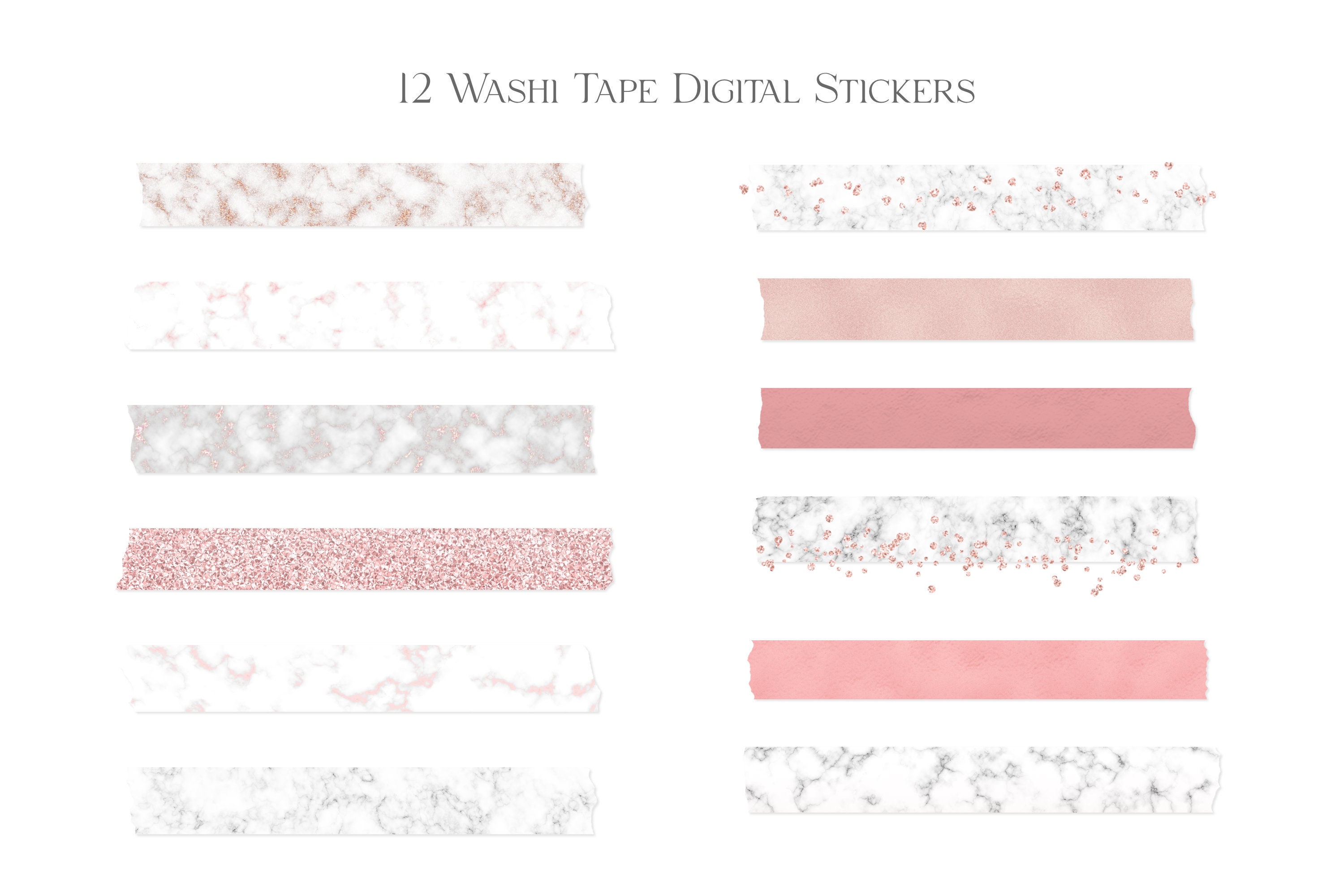Rose Gold Washi Tape Clipart PNG, Marble Washi Tape Clipart, Cute Rose ...