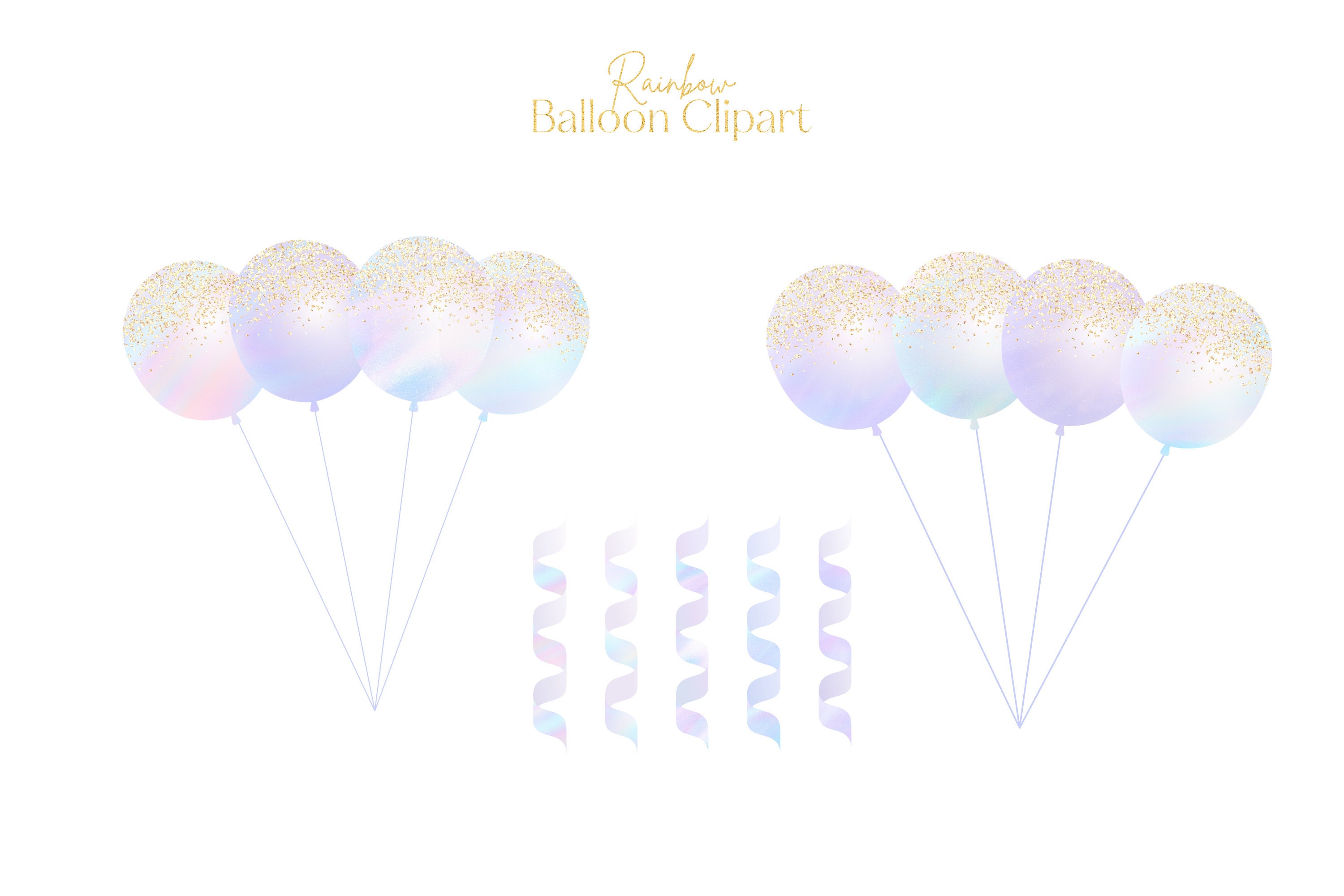 Birthday Balloon Clipart | Watercolor Balloons PNG for Party Invitation ...