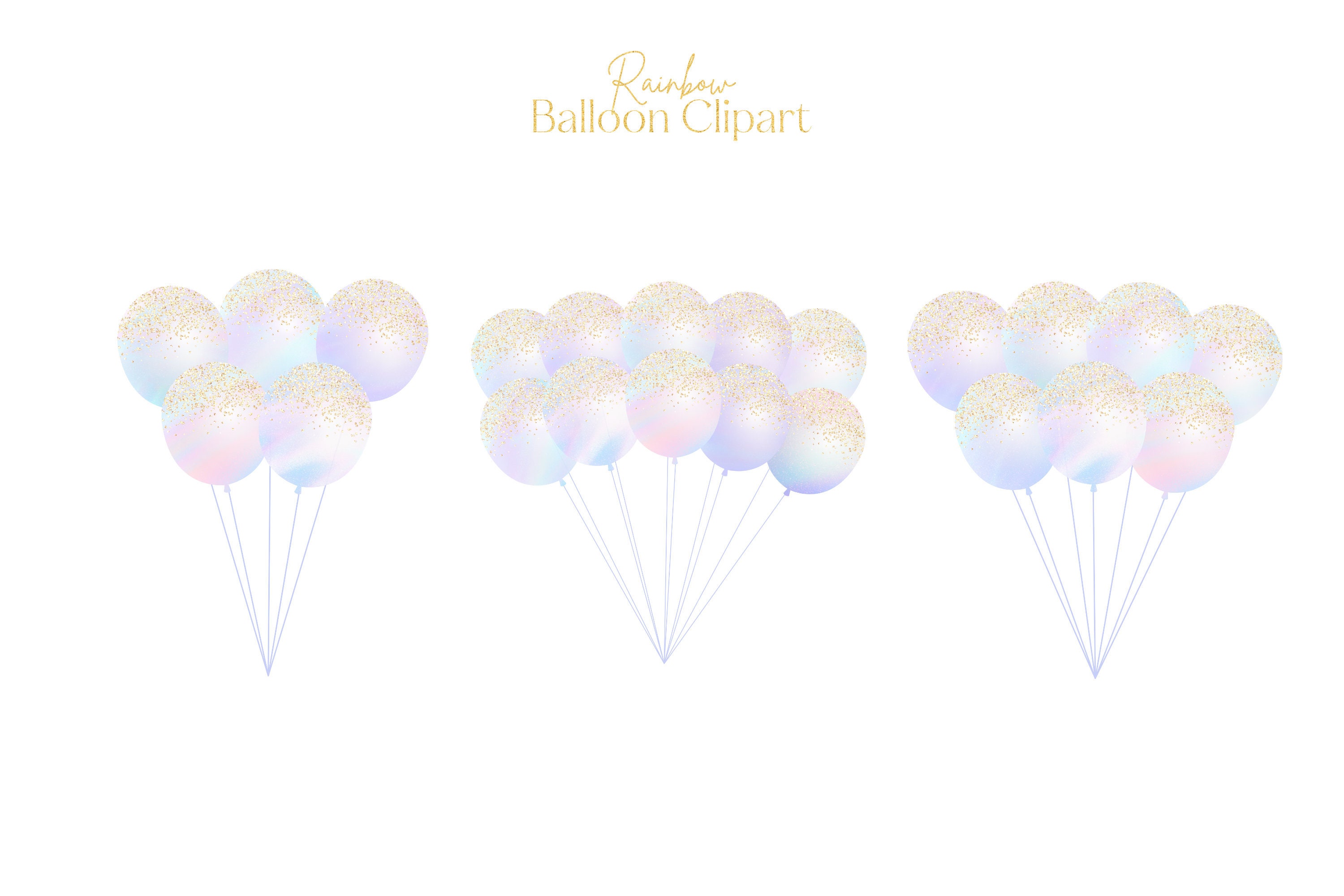 Birthday Balloon Clipart | Watercolor Balloons PNG for Party Invitation ...
