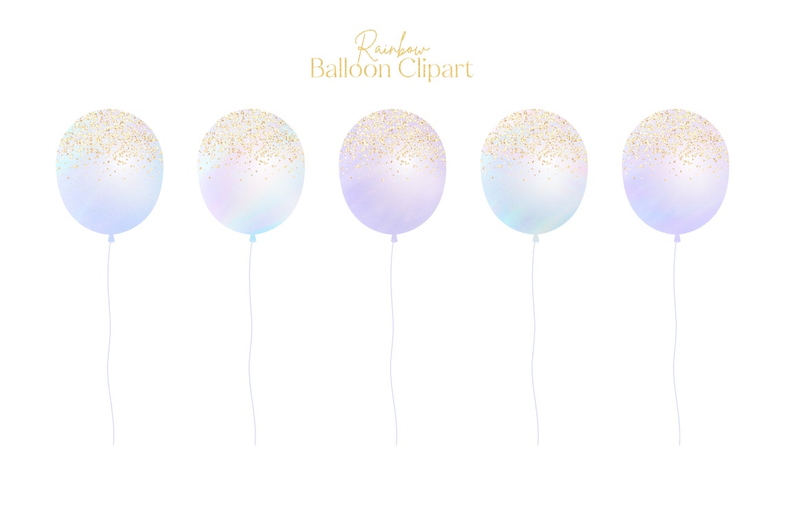 Birthday Balloon Clipart | Watercolor Balloons PNG for Party Invitation ...