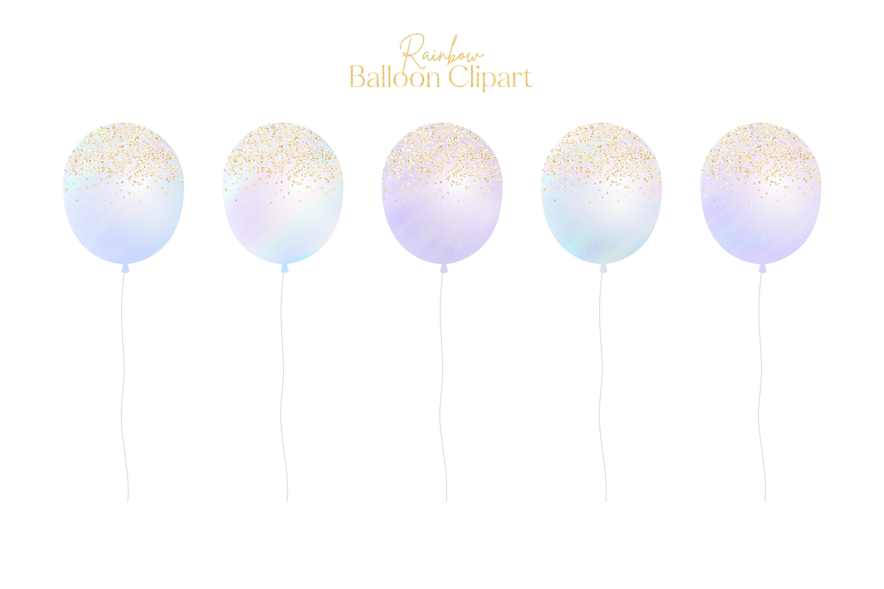 Birthday Balloon Clipart | Watercolor Balloons PNG for Party Invitation ...