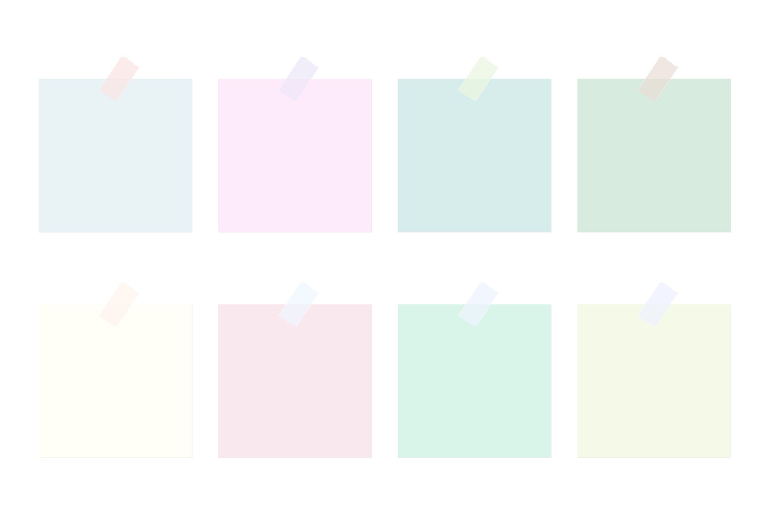 Pastel Sticky Note Clipart, Digital Sticky Note Stickers Label Clipart ...