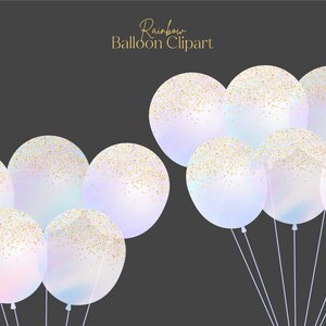Birthday Balloon Clipart | Watercolor Balloons PNG for Party Invitation ...